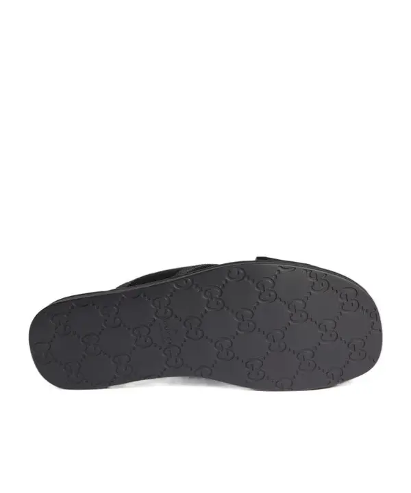 Gucci Jacquard Logo Slide Sandals