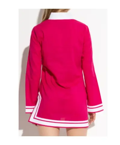Tory Burch Tunic With Deep V Neckline And White Trim - Neon