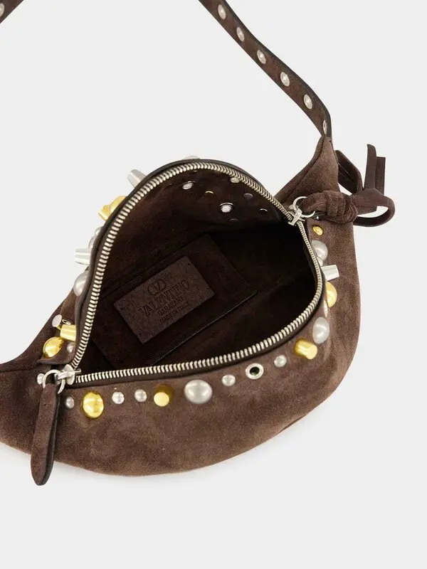 Valentino Garavani Nellecote Studded Belt Bag - Brown