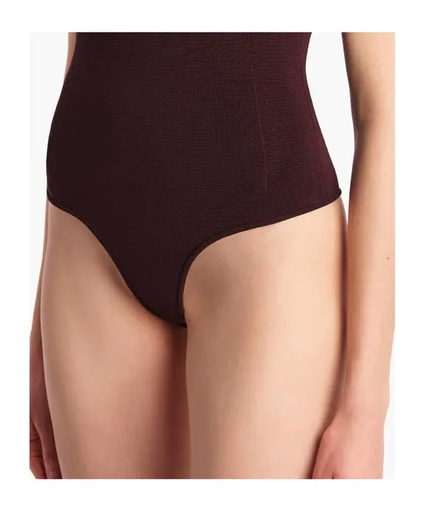 Khaite Sleeveless Knitted Bodysuit With U-neck Halter - Black