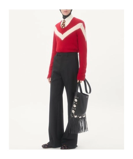 Valentino Garavani V-neck Long-sleeve Jumper With Ribbed Details