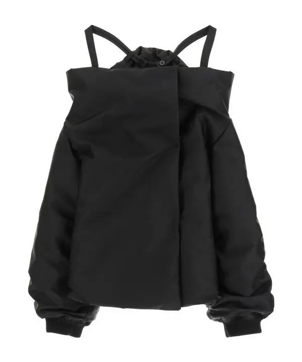 Prada Off-shoulder Padded Re-nylon Jacket