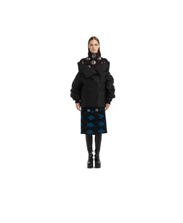 Prada Off-shoulder Padded Re-nylon Jacket