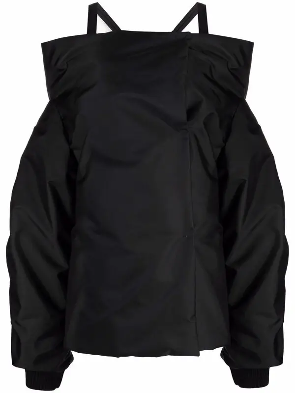Prada Off-shoulder Padded Re-nylon Jacket