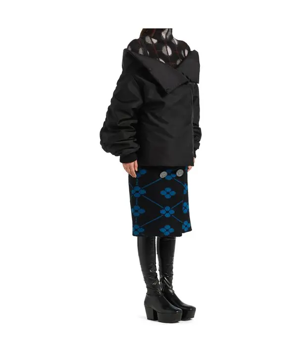 Prada Off-shoulder Padded Re-nylon Jacket