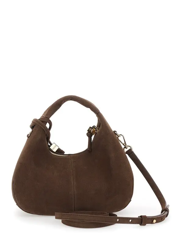 GANNI Mini Hobo Bag - Brown