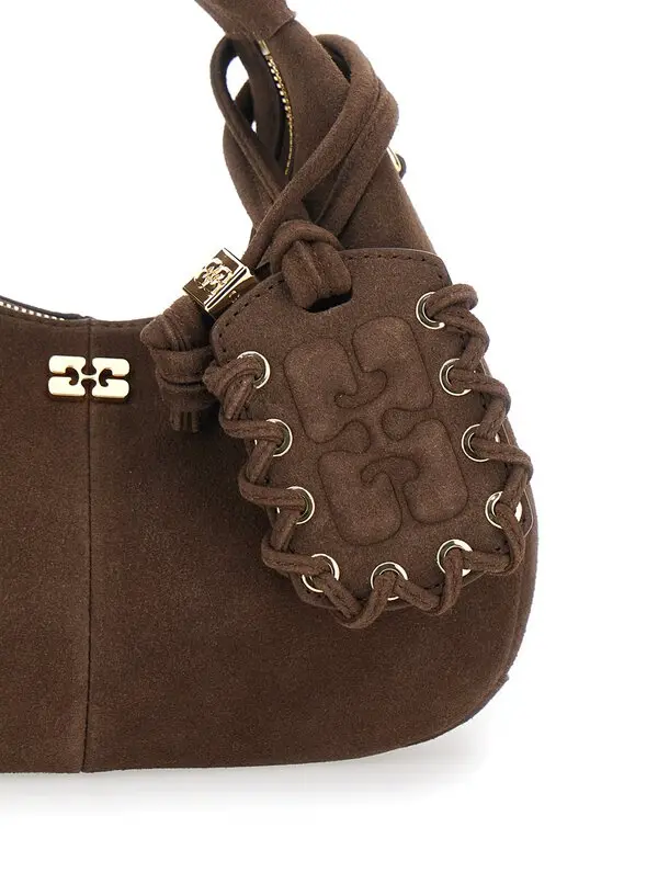 GANNI Mini Hobo Bag - Brown