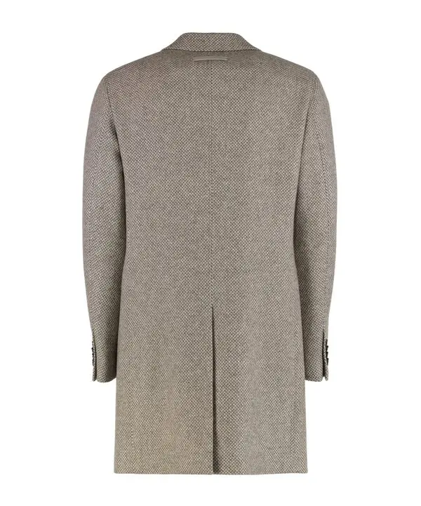 Zegna Double Breasted Long Sleeve Coat