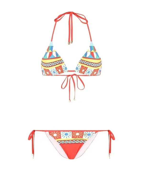 Dolce & Gabbana Carretto Print Bikini Set - Multicolor