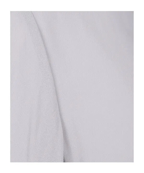 Tory Burch Georgette Bow Blouse - Grey