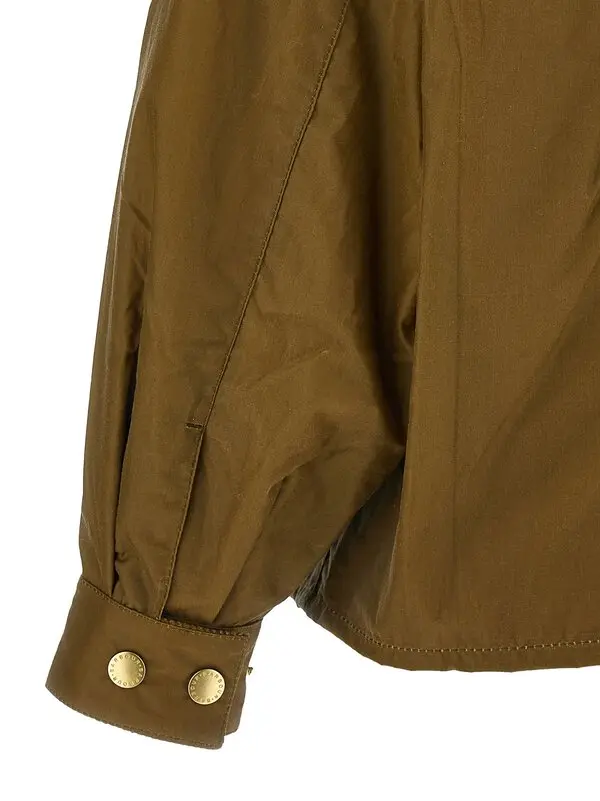 Barbour Launton Zip-up Jacket With Plaid Accents - Brown