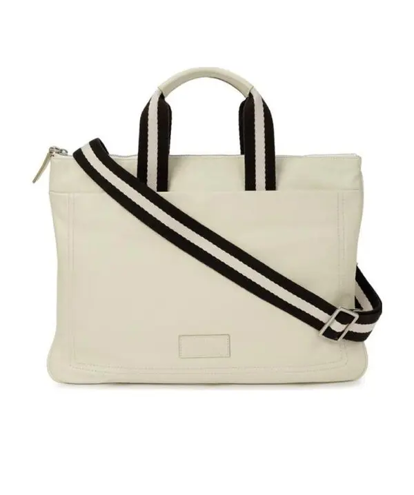 Bally Logo Patch Shoulder Bag - Nude