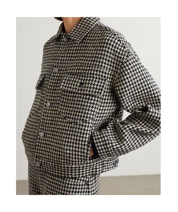 FRAME Houndstooth Tweed Casual Jacket