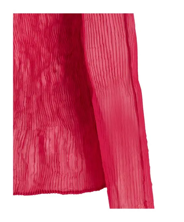 Issey Miyake Chiffon Twist 1 Long Sleeve Top - Fuchsia