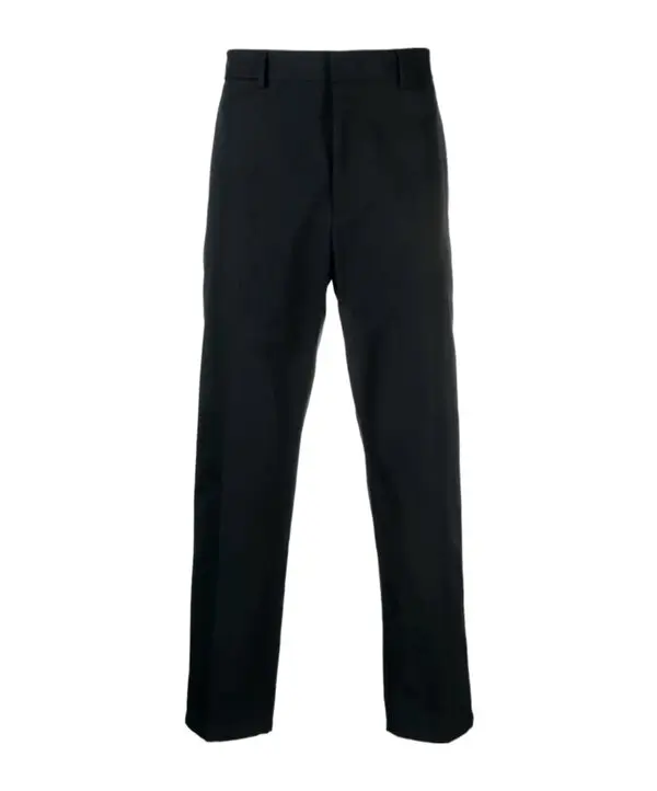JIL SANDER Straight-leg Cotton Trousers - Navy