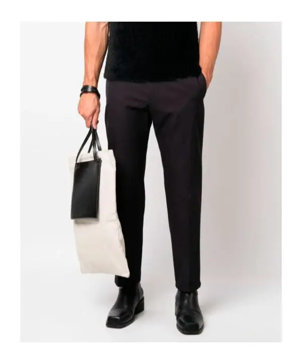JIL SANDER Straight-leg Cotton Trousers - Navy