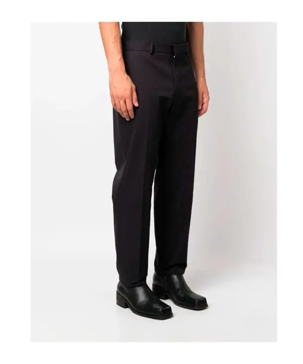 JIL SANDER Straight-leg Cotton Trousers - Navy