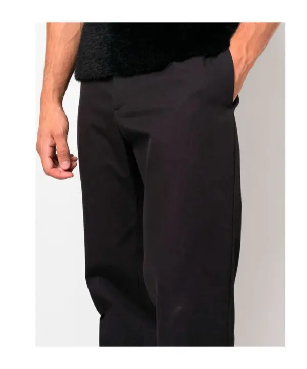 JIL SANDER Straight-leg Cotton Trousers - Navy