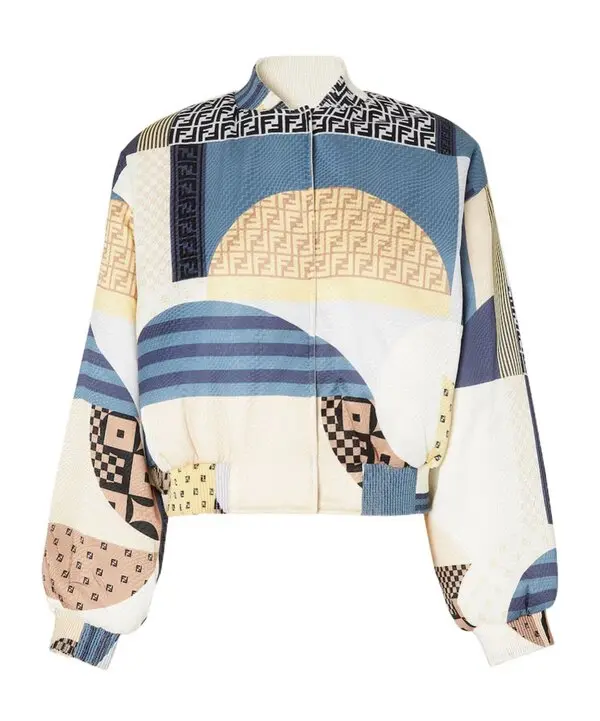 Fendi Patchwork Printed Bomber Jacket - Multicolour