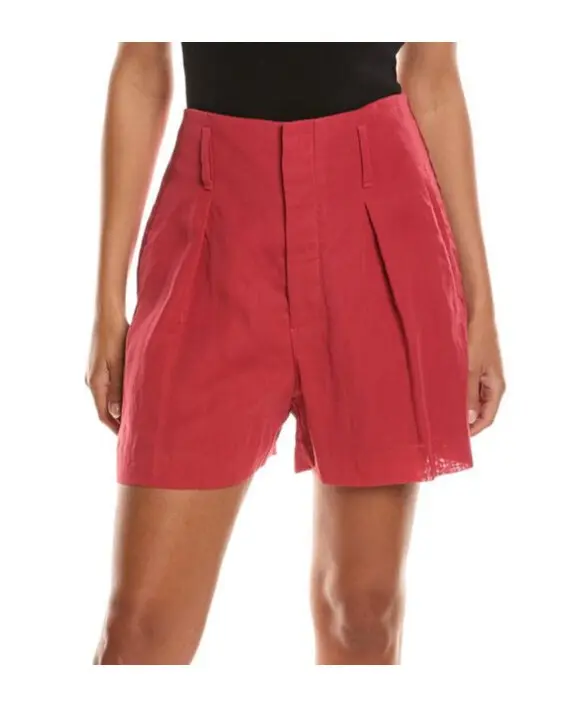Brunello Cucinelli Belted Tailored Shorts - Red