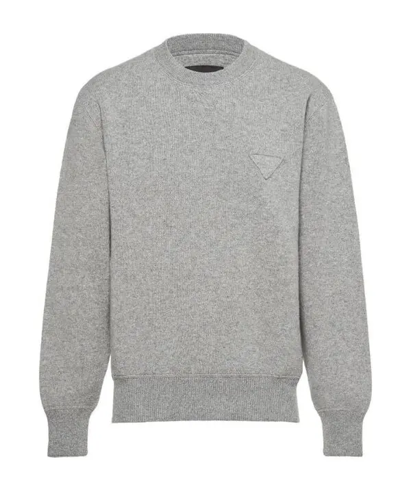 Prada Long Sleeve Crewneck Sweater - Grey