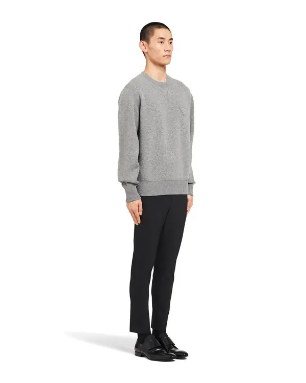 Prada Long Sleeve Crewneck Sweater - Grey