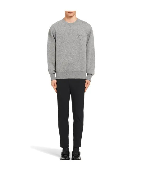Prada Long Sleeve Crewneck Sweater - Grey