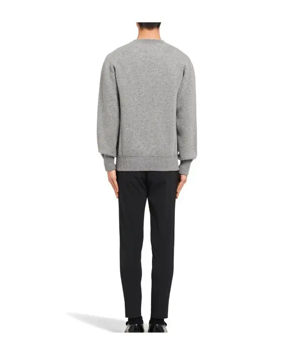 Prada Long Sleeve Crewneck Sweater - Grey