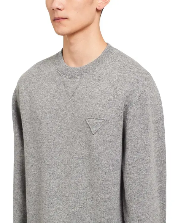 Prada Long Sleeve Crewneck Sweater - Grey