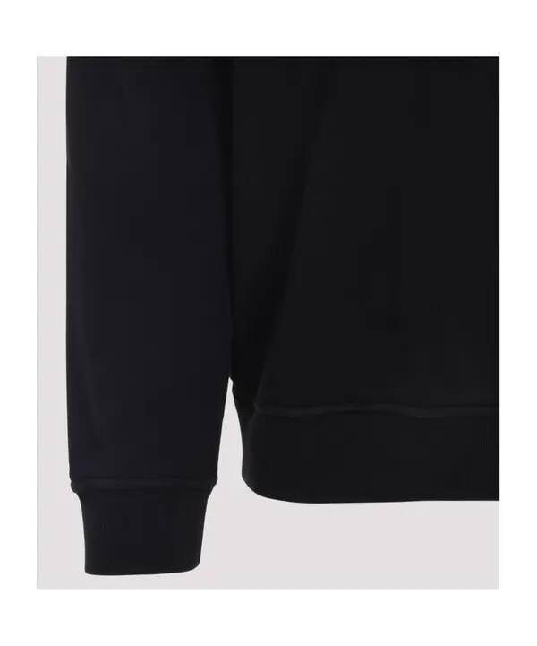 Stone Island Logo Patch Crewneck Sweatshirt - Black