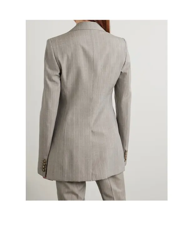 Stella McCartney Striped Long-sleeved Suit Jacket - Nude