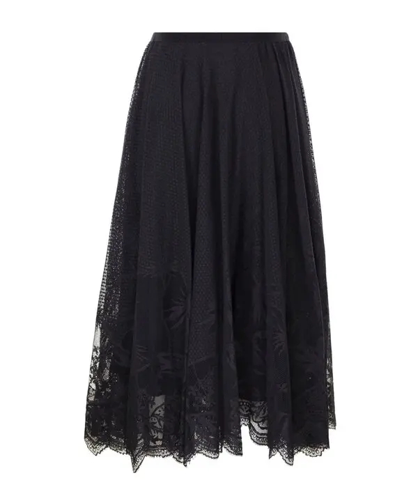 Fabiana Filippi Lace Flared Skirt