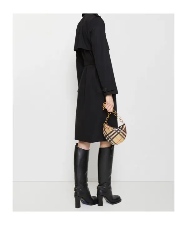 Burberry Long-sleeved Draped Midi Dress