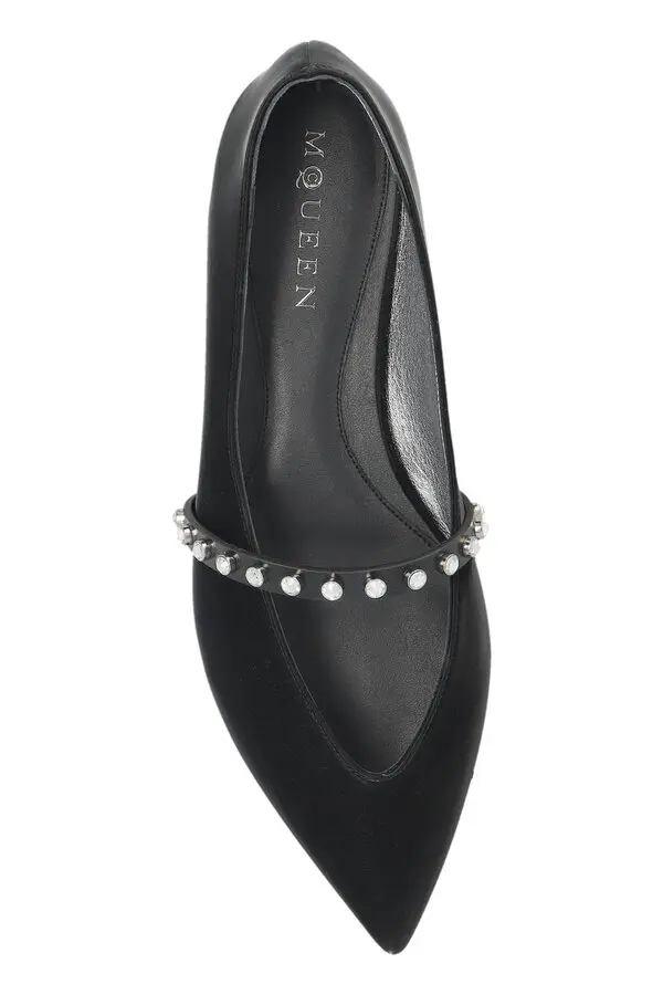 Alexander McQueen Embellished Ballerina Flats