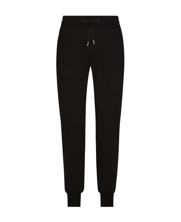 Dolce & Gabbana Dolce Gabbana Logo-embroidered Drawstring Track Pants - Black