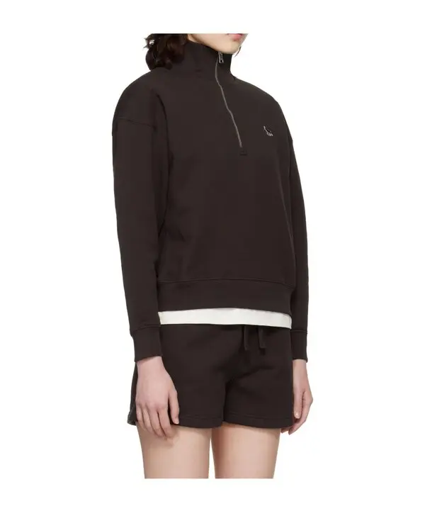 Maison Kitsuné Baby Fox Half Zip Sweatshirt - Black