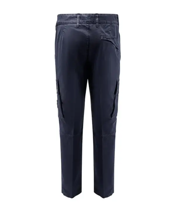Stone Island Logo Patch Cargo Trousers - Blue