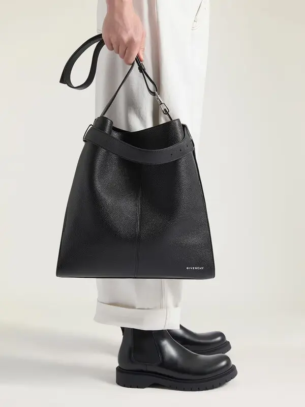 Givenchy Medium Belted Hobo Bag In Grained Leather