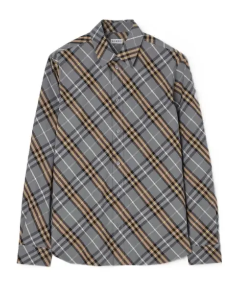 Burberry Regular Fit Check Shirt - Wave Blue