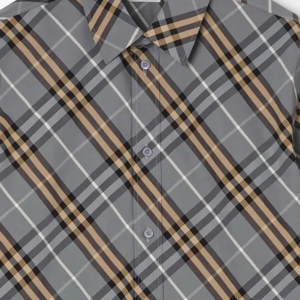 Burberry Regular Fit Check Shirt - Wave Blue