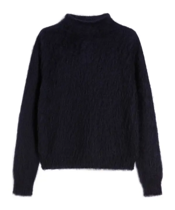 Max Mara Umile Long-sleeved Knitted Jumper - Navy Blue