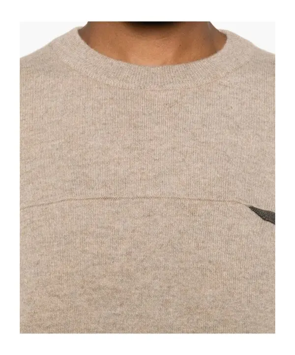 Brunello Cucinelli Monile Detailed Cropped Sweater - Nude
