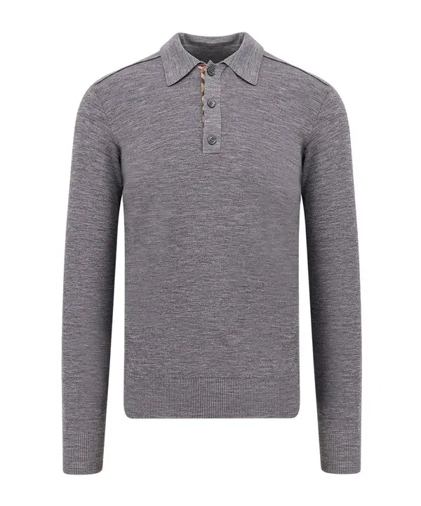 Burberry Long Sleeved Knitted Polo Shirt