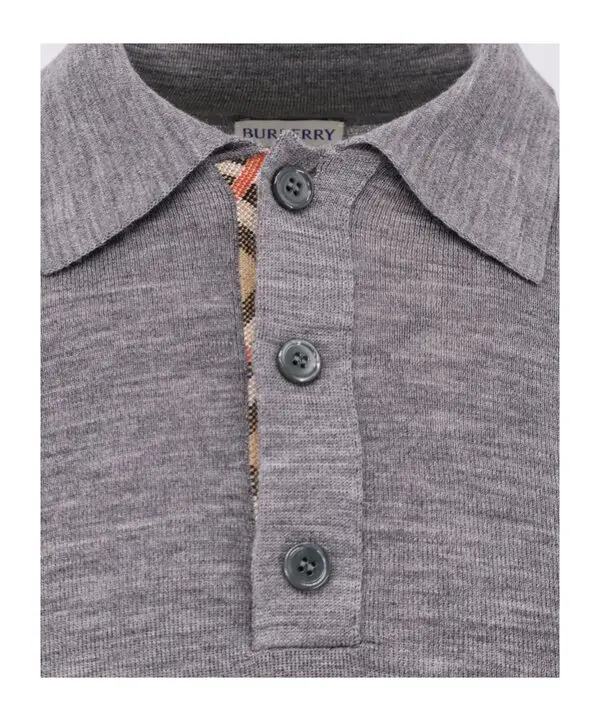 Burberry Long Sleeved Knitted Polo Shirt