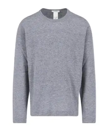 THE ROW Crew Neck Sweater With Ribbed Cuffs And Hem - Gray