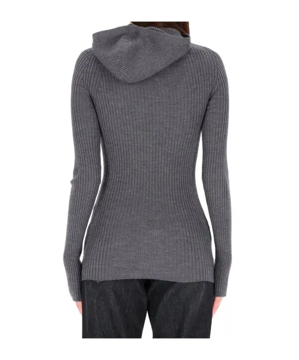 JEAN PAUL GAULTIER Ribbed Hooded Jumper