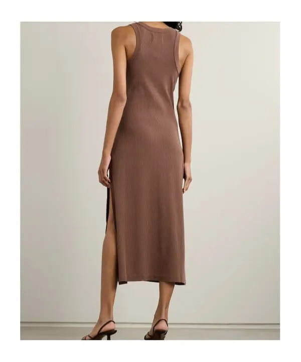 Citizens Of Humanity Sleeveless Ribbed Dress With Side Slits