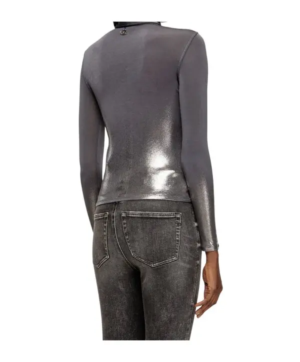 DIESEL® Slim Fit Buttoned Shirt With Metallic Accents