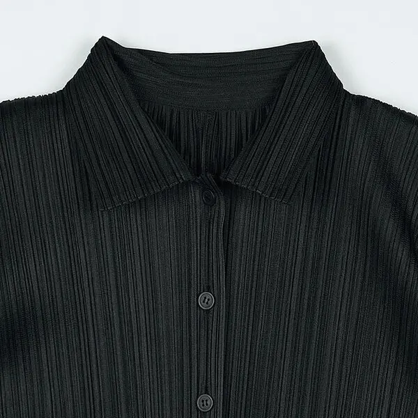 PLEATS PLEASE BY ISSEY MIYAKE Pleated Button-down Shirt