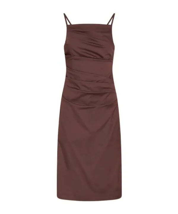 Marella Stretch Poplin Sheath Dress - Brown